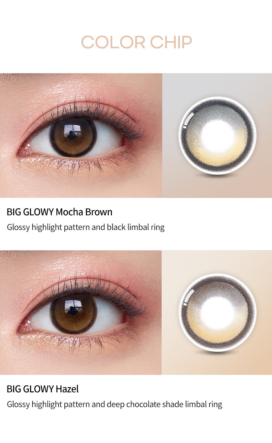 OLENS Big Glowy 2p – Mocha Brown – Clear4Vision